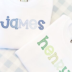 Monogrammed Bright Color Name Shirt, Toddler Outfit, Personalize - Etsy