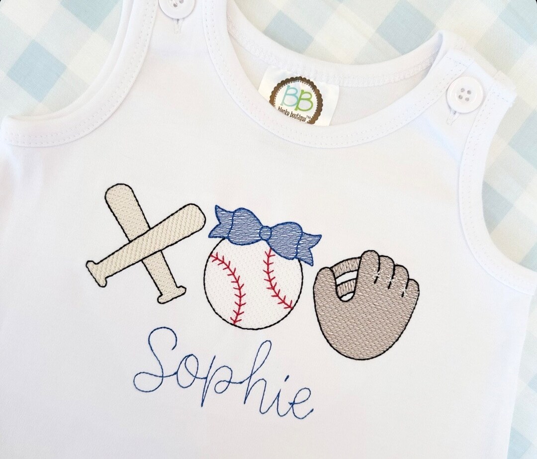 Girl Baseball Shirt. Embroidered Girl Baseball Outfit. Little Sister ...