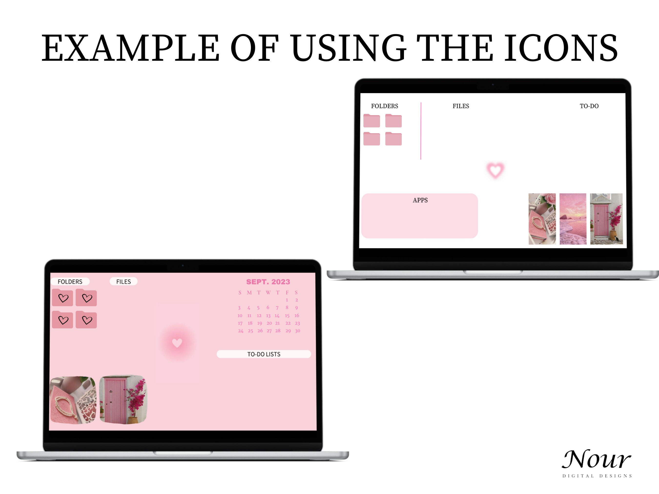 45 Pink Desktop Folder Icons | Pink Folder Bundle| Desktop Folders ...