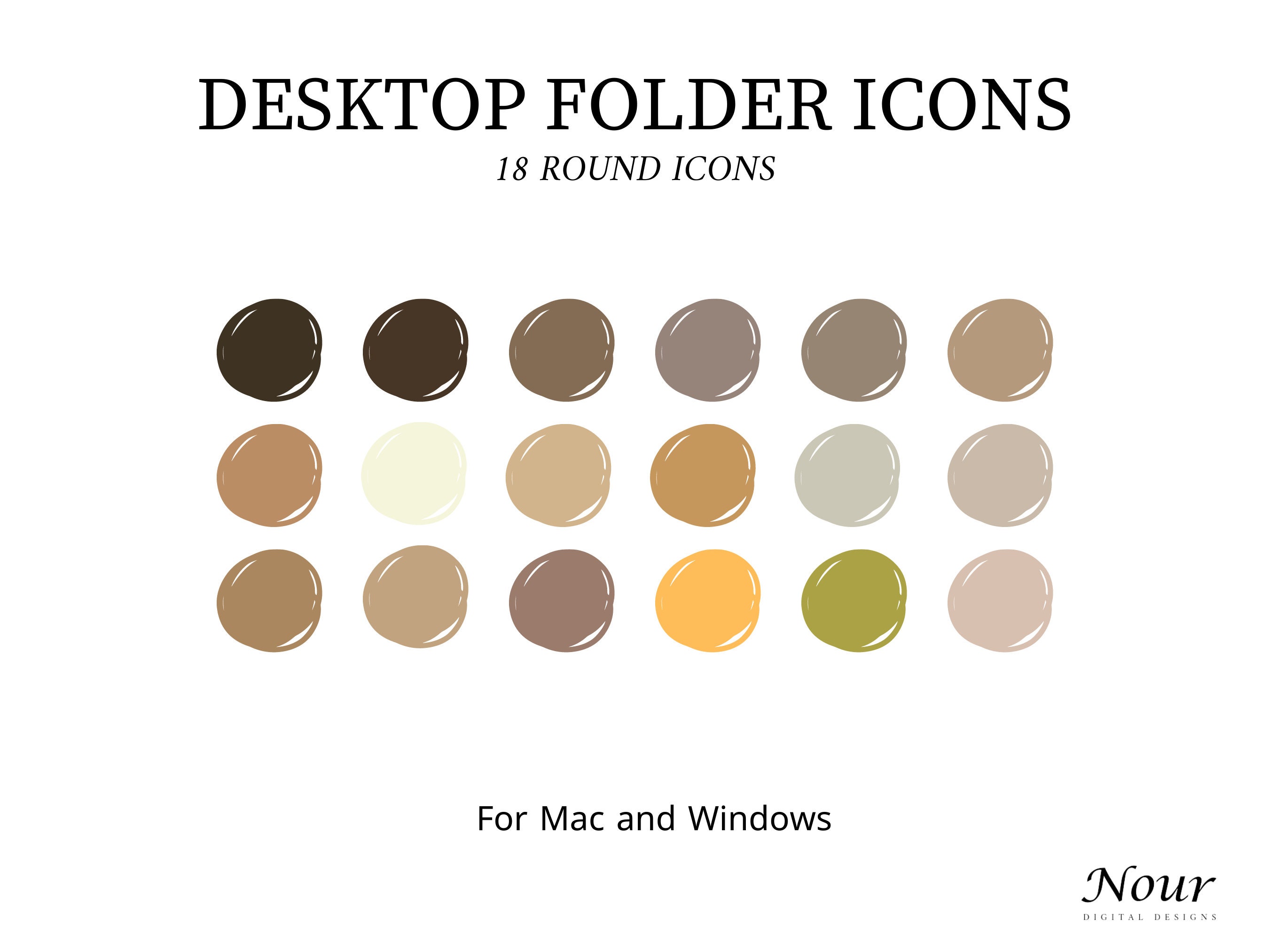 72 Desktop Folder Icons | Folder Bundle| Mac and Windows Desktop ...