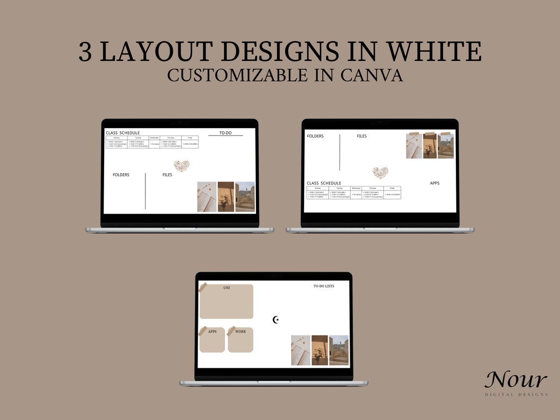 Beige Desktop Organizer Wallpaper | Aesthetic Desktop Organizer ...