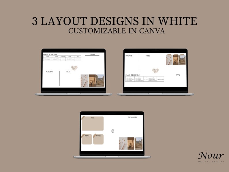 Beige Desktop Organizer Wallpaper | Aesthetic Desktop Organizer ...