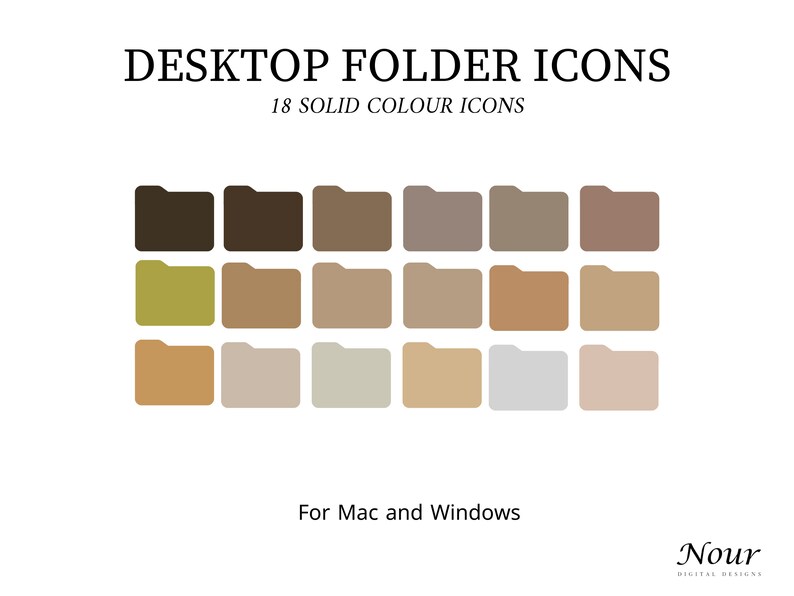72 Desktop Folder Icons | Folder Bundle| Mac and Windows Desktop ...