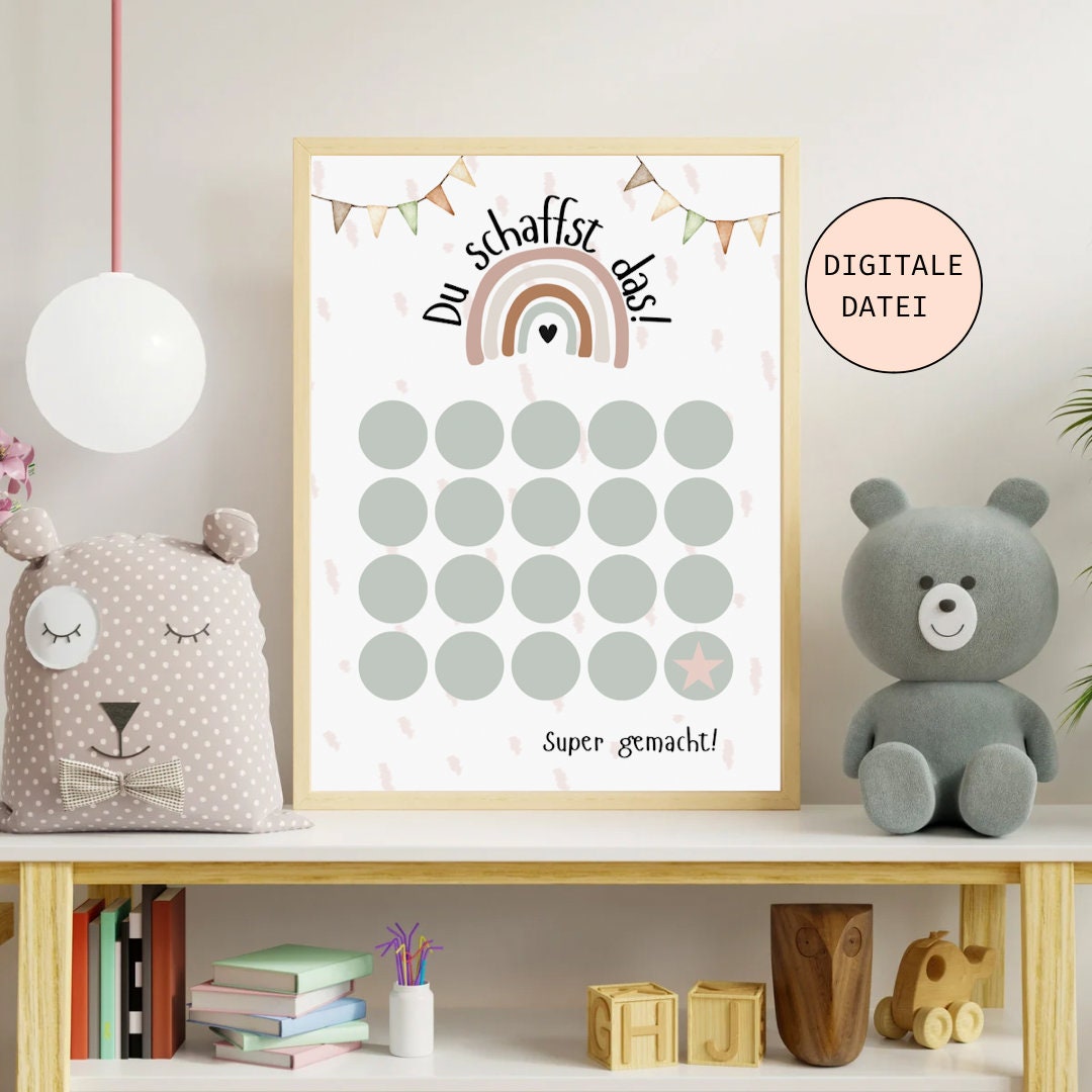 Reward Table for Children as PDF Download Reward System - Etsy