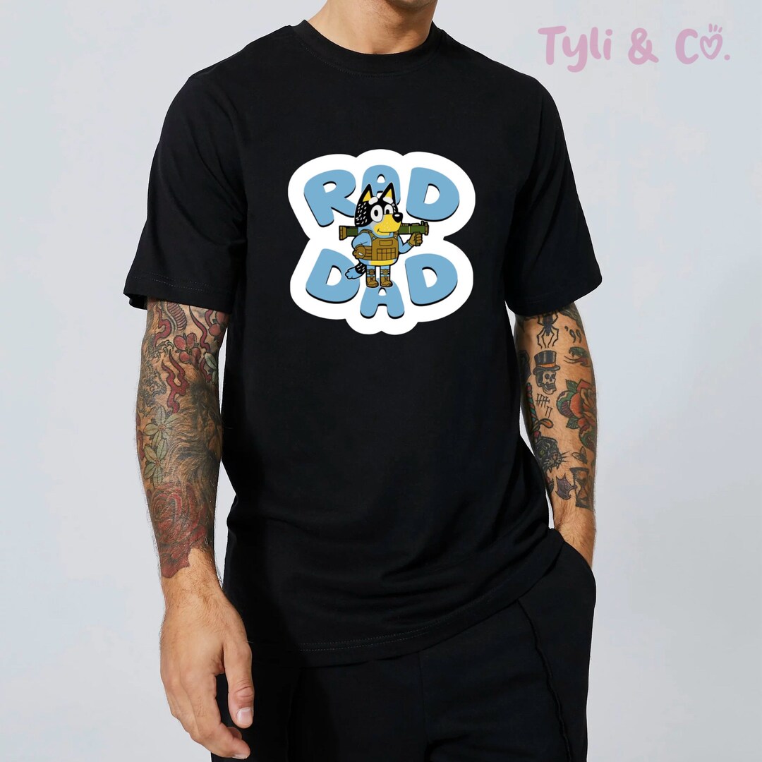 Mens Bluey rad Dad Tactical Tee - Etsy