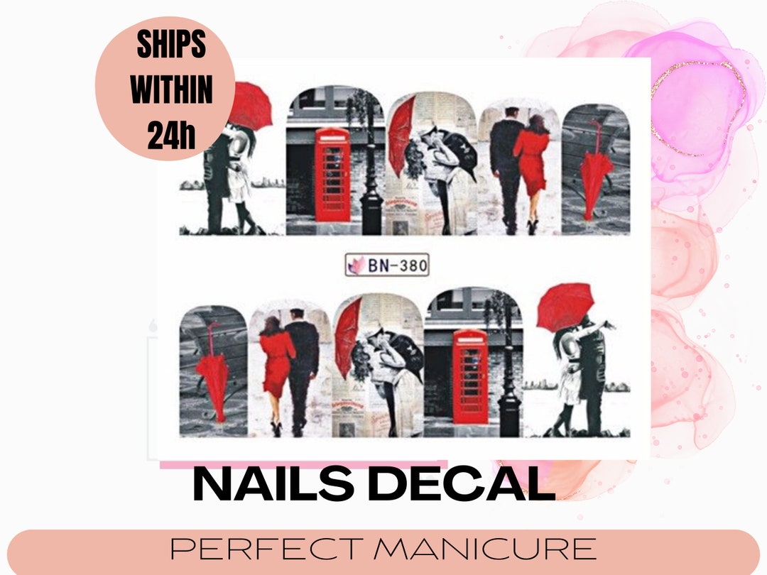 BN-381 Water Transfer Watermark Pretty Designs Art Decal Sticker ...