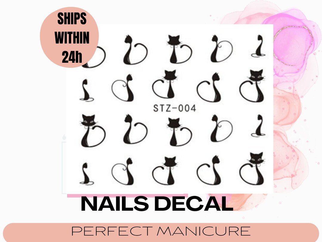 STZ-004 Water Transfer Watermark Decal Sticker Stamping Manicure Nail ...