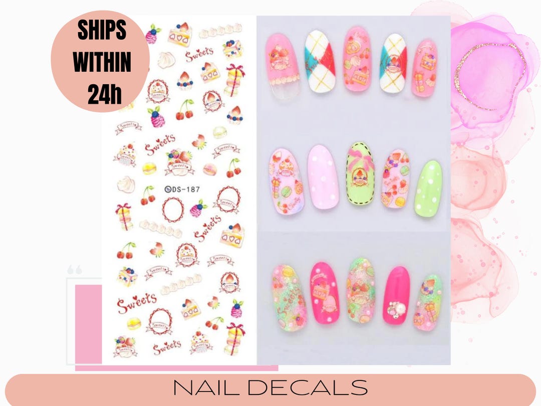 DS-187 Water Transfer Watermark Pretty Design Decal Sticker Stamping ...