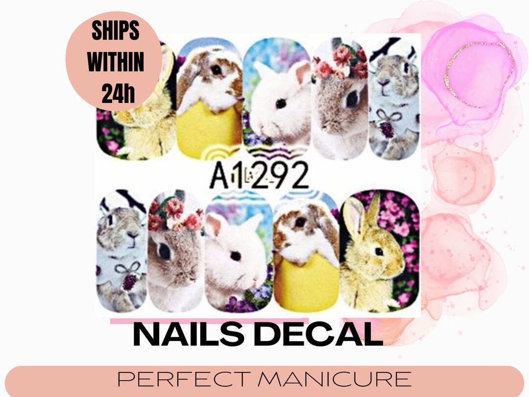 A1292 Water Transfer Watermark Designs Decal Sticker Stamping Manicure ...