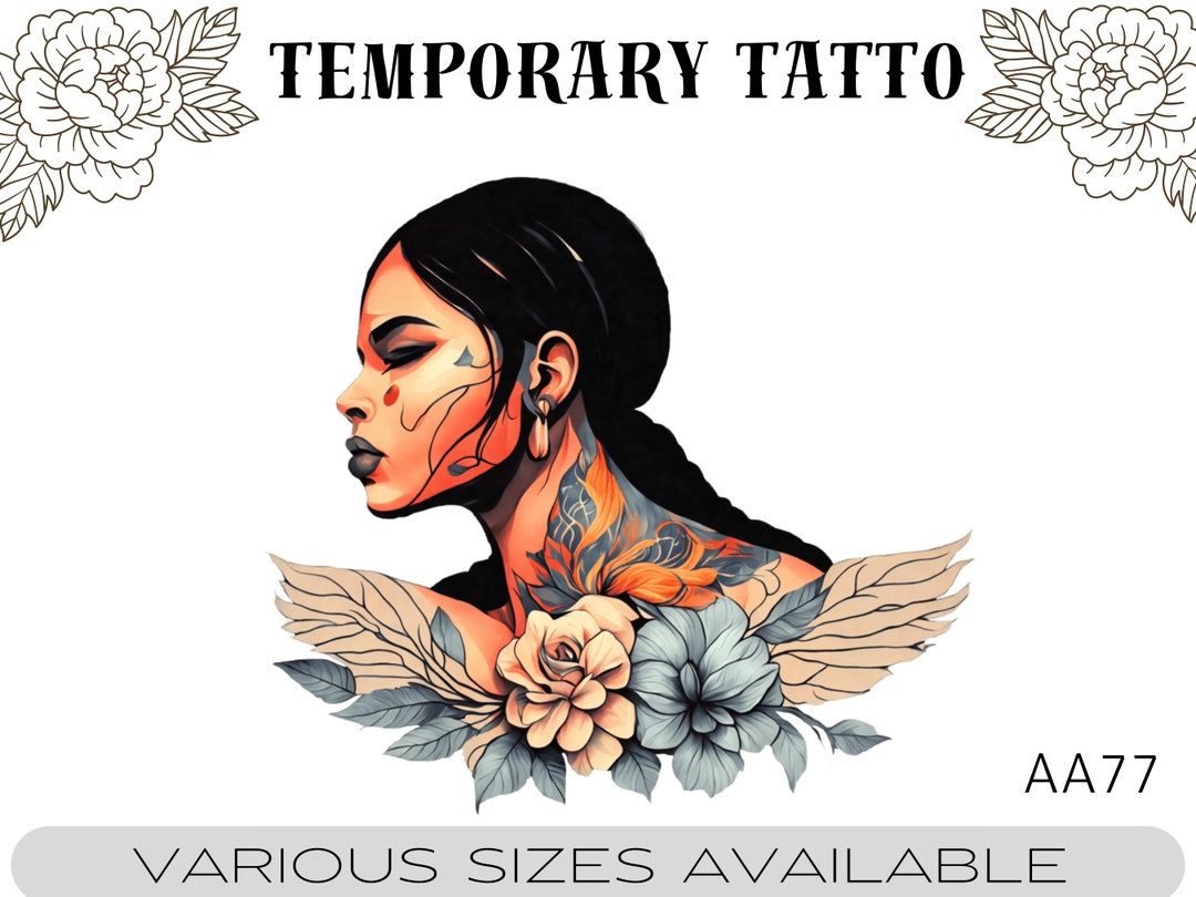 Temporary Tattoo Tribe Indian Maui Girl Lady Waterproof Various Sizes ...