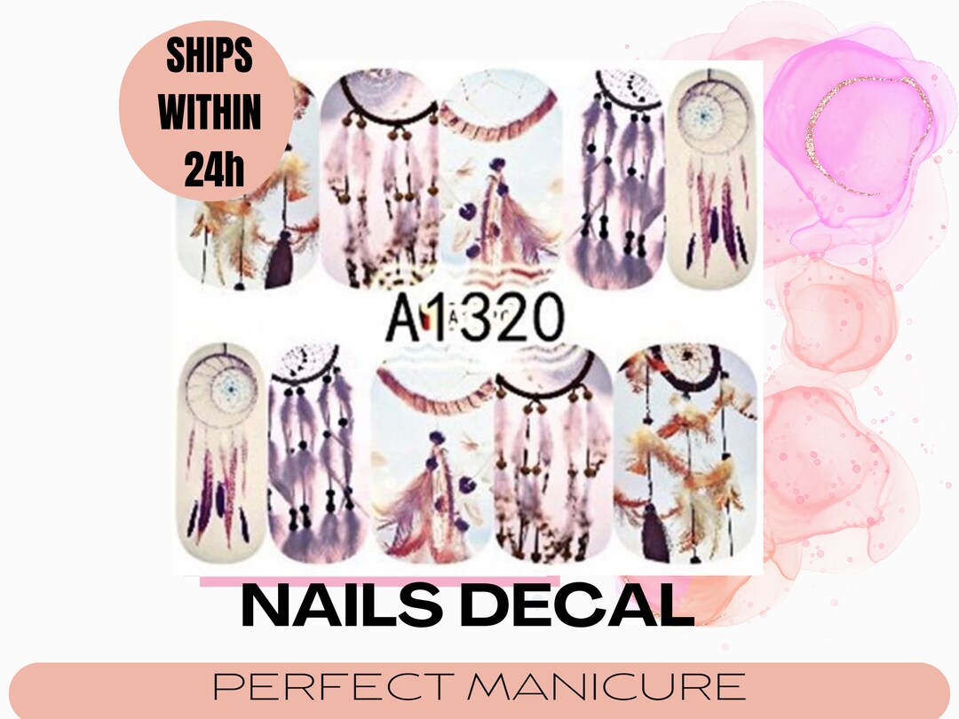A1320 Water Transfer Watermark Decal Sticker Stamping Manicure Nail ...