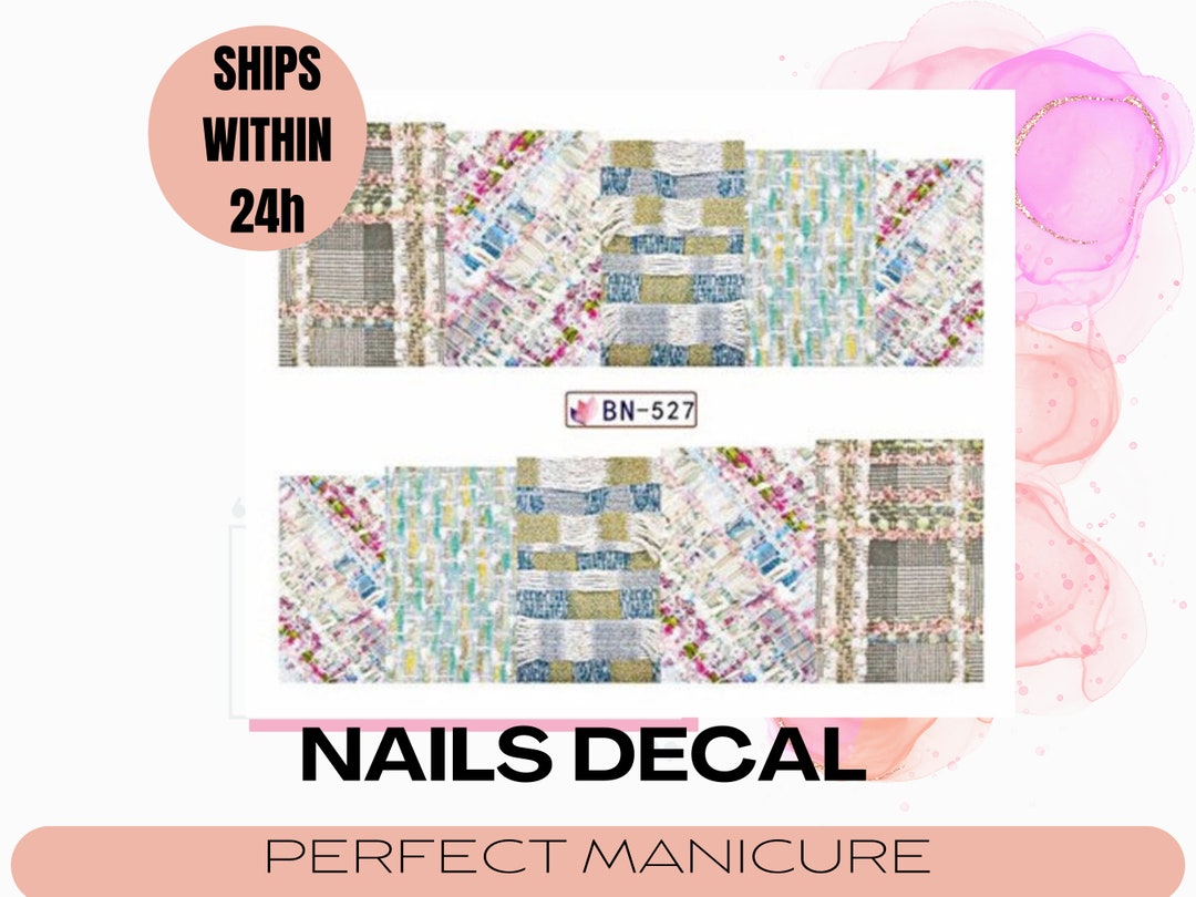BN-527 Water Transfer Watermark Decal Sticker Stamping Manicure Nail ...