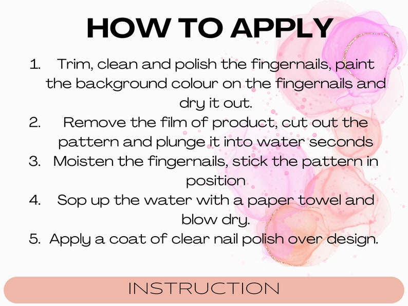 BN-1210 Water Transfer Watermark Design Decal Sticker Stamping Manicure ...