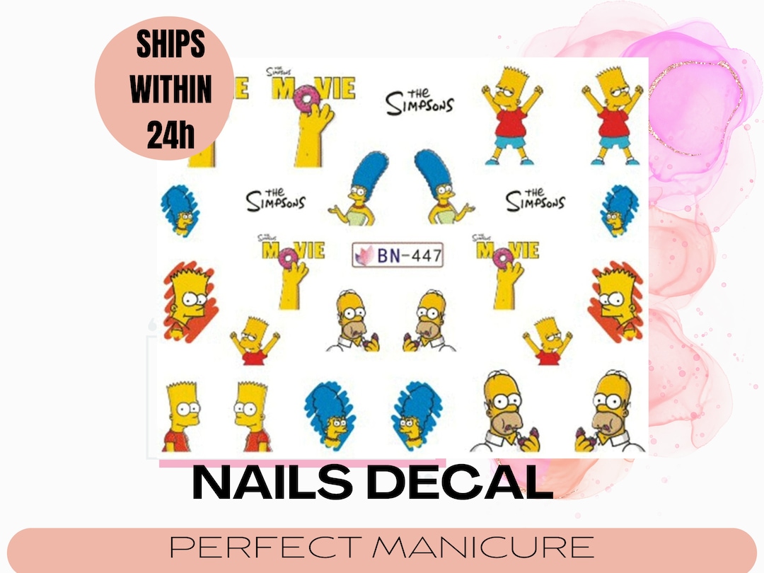 BN-447 Water Transfer Watermark Decal Sticker Stamping Manicure Nail ...
