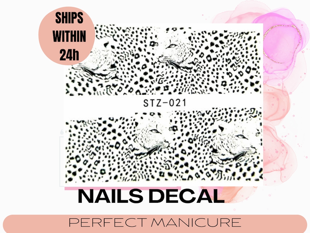 STZ-021 Water Transfer Watermark Decal Sticker Stamping Manicure Nail ...
