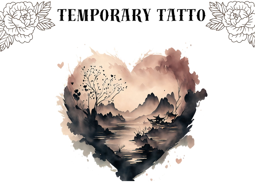 Temporary Tattoo Heart View Fog Dark Waterproof Various Sizes AA17 - Etsy