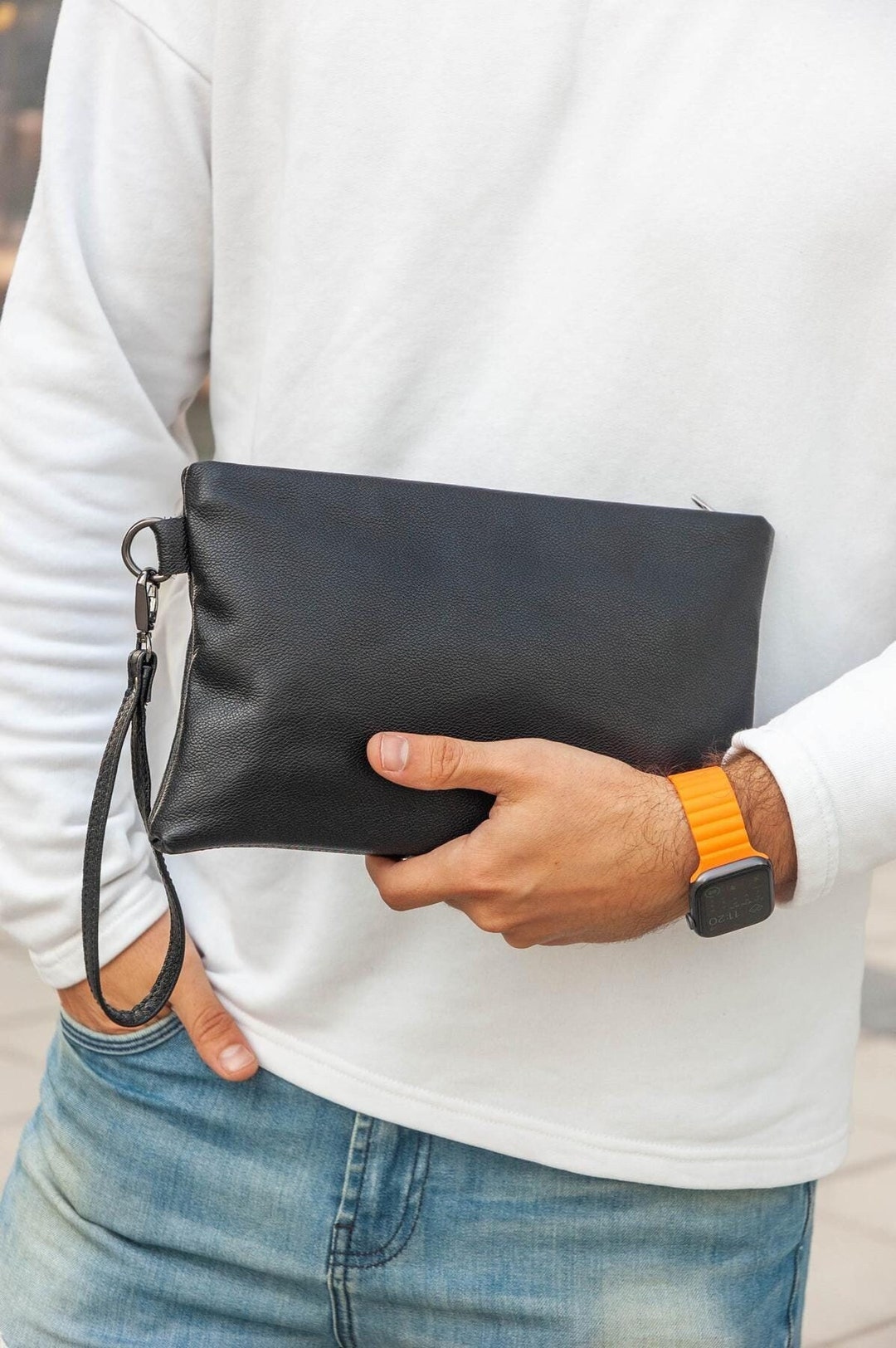 Envelope Bag "boost", Genuine Leather Handbag, Leather Purse, Vintage ...