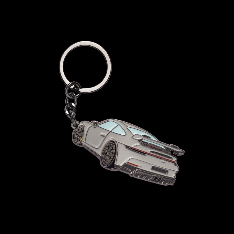 Porsche 911 GT3 Keychain: Shark Blue Enamel Car Keyring - Etsy