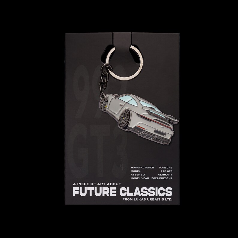 Porsche 911 GT3 Key Ring, 992, Keychain, Accessories, Sports Car ...