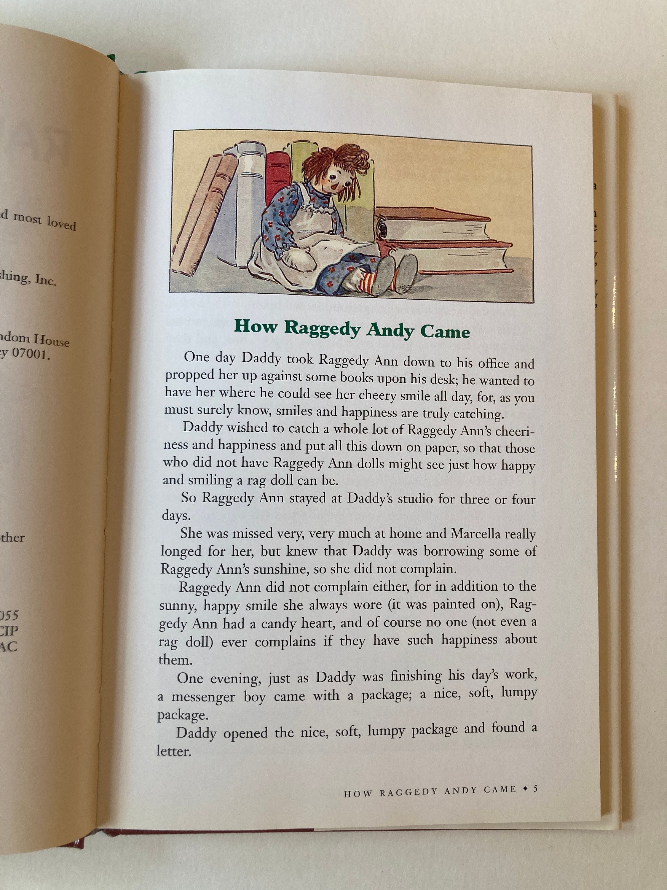1996 Reprint the Raggedy Andy Stories by Johnny Gruelle, Hardcover With ...