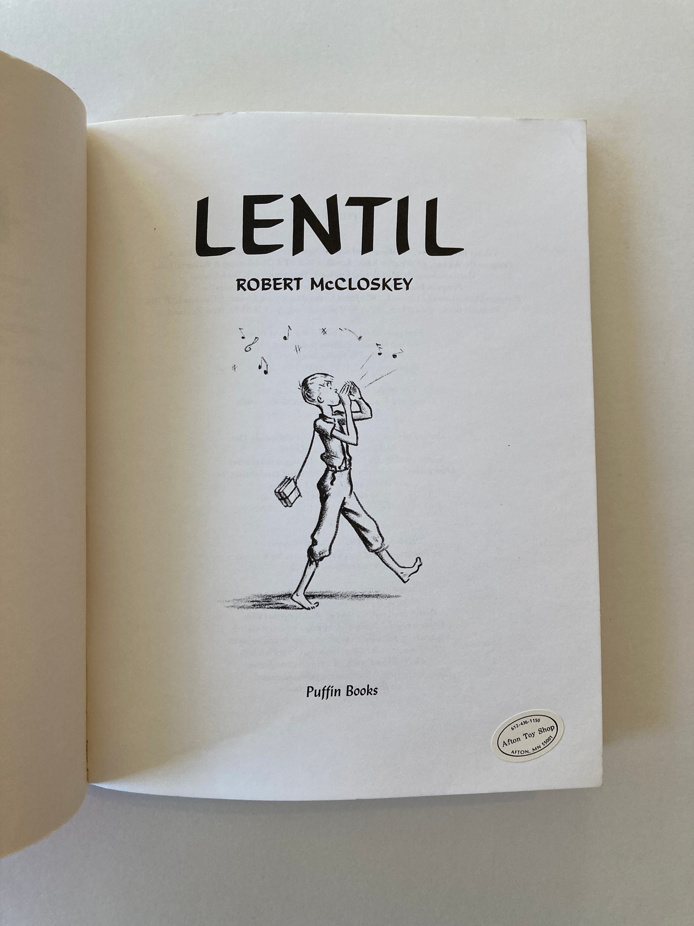 Lentil by Robert Mccloskey, 1987 Softcover Reprint, Vintage Children's ...