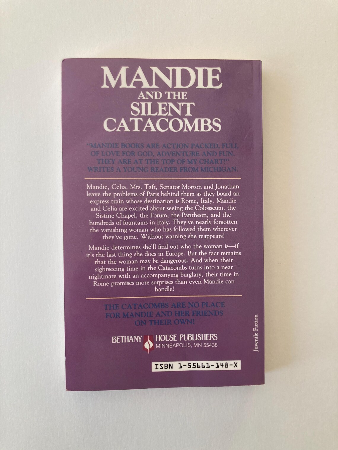 Book 16: Mandie and the Silent Catacombs by Lois Gladys Leppard, 1990 ...