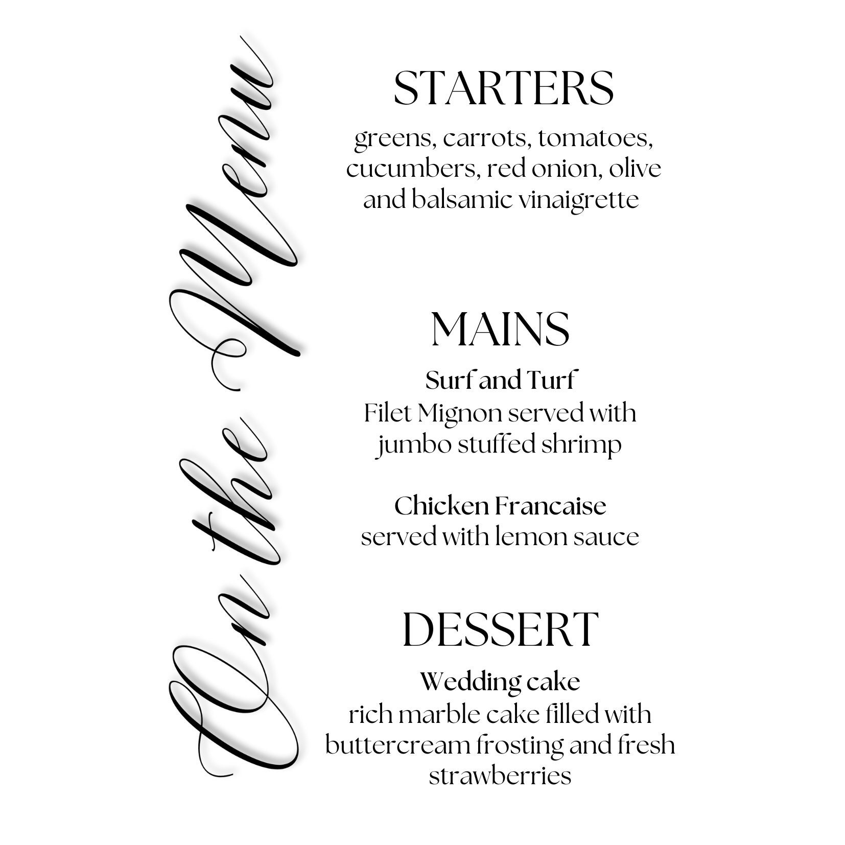 MENU CARD Digital Canva Template Customizable Menu Card - Etsy