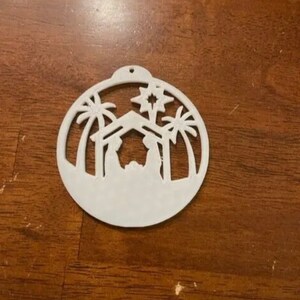3D Printed Nativity Scene Ornament - Etsy