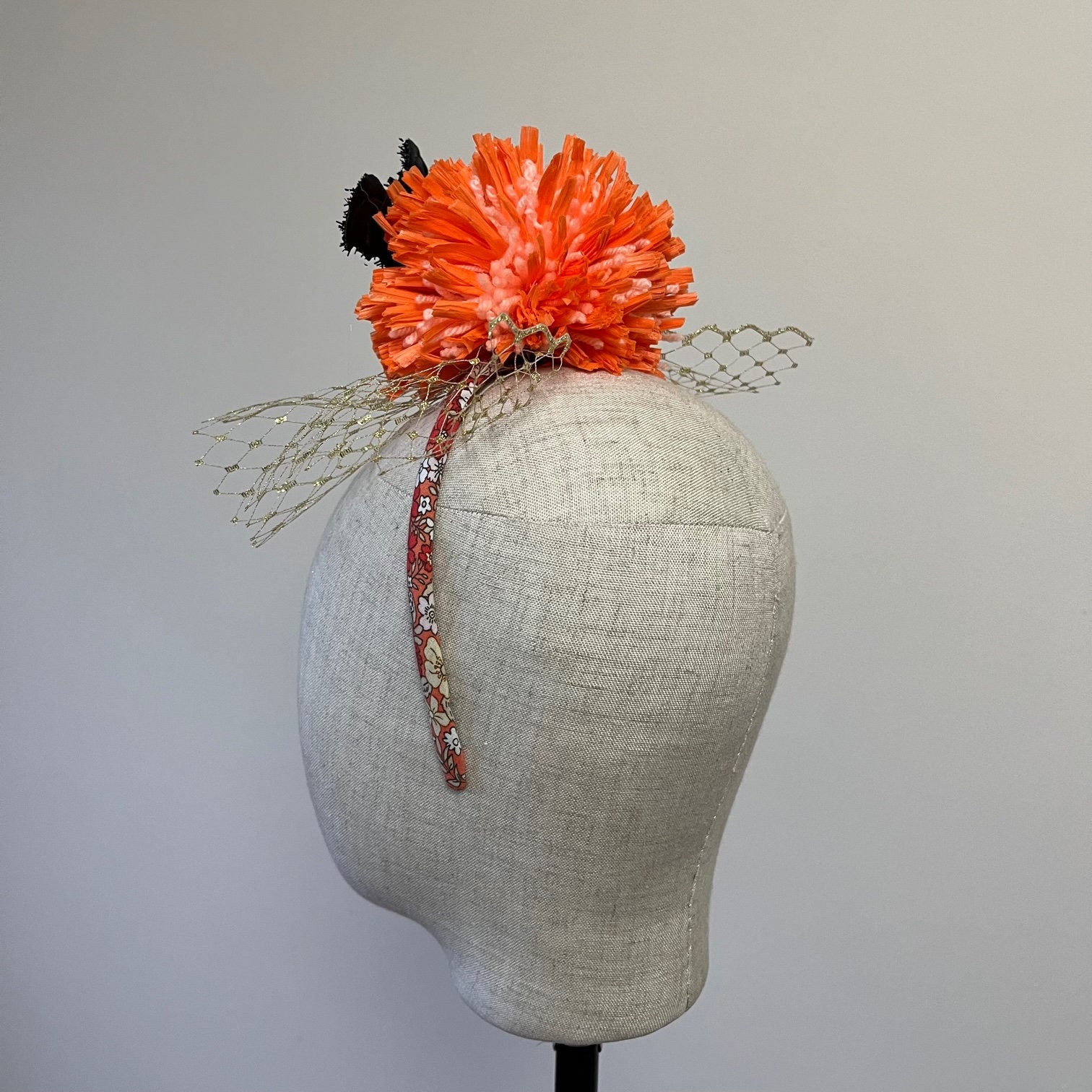 Fun Halloween Batty Headpiece With Pompom, Veiling and Bat Cute ...