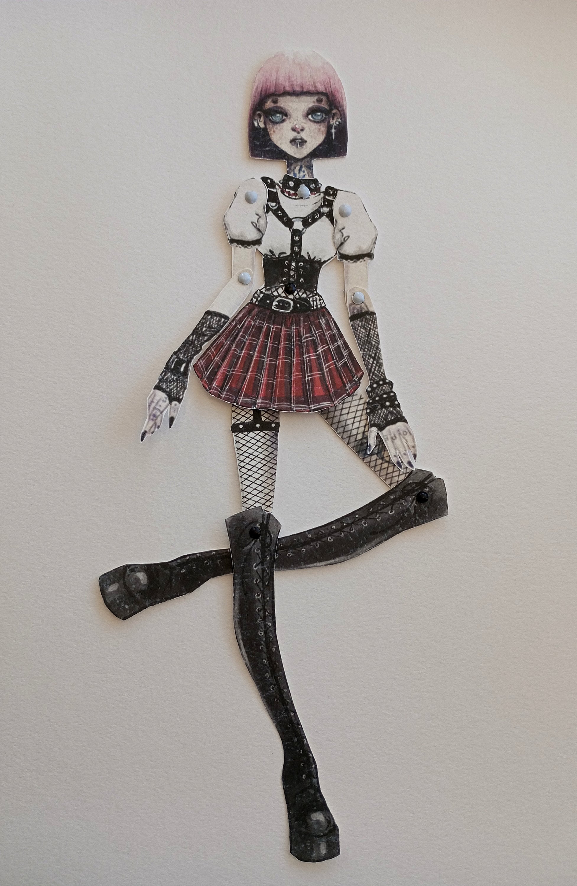 Articulated Paper Doll Prints Grunge Doll Mia With Two Outfits Instant ...