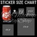 Sticker Size Chart Bundle, POD Size Chart, Print on Demand, Kiss-cut ...