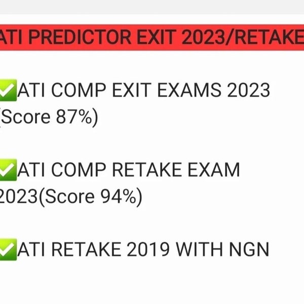 Ati 2023 Exam - Etsy Ati 2023 Exam - Etsy