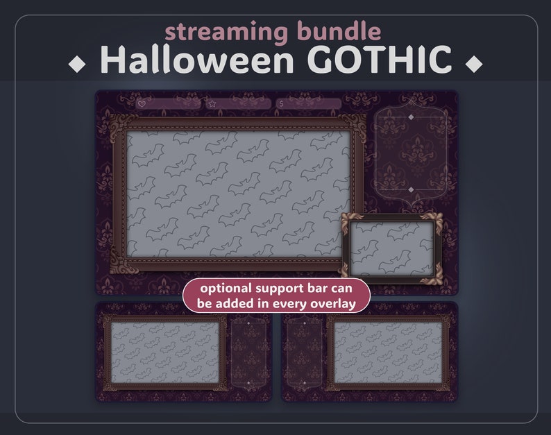 HALLOWEEN Animated Stream Overlay Bundle Twitch, OBS, Streamlabs Spooky ...