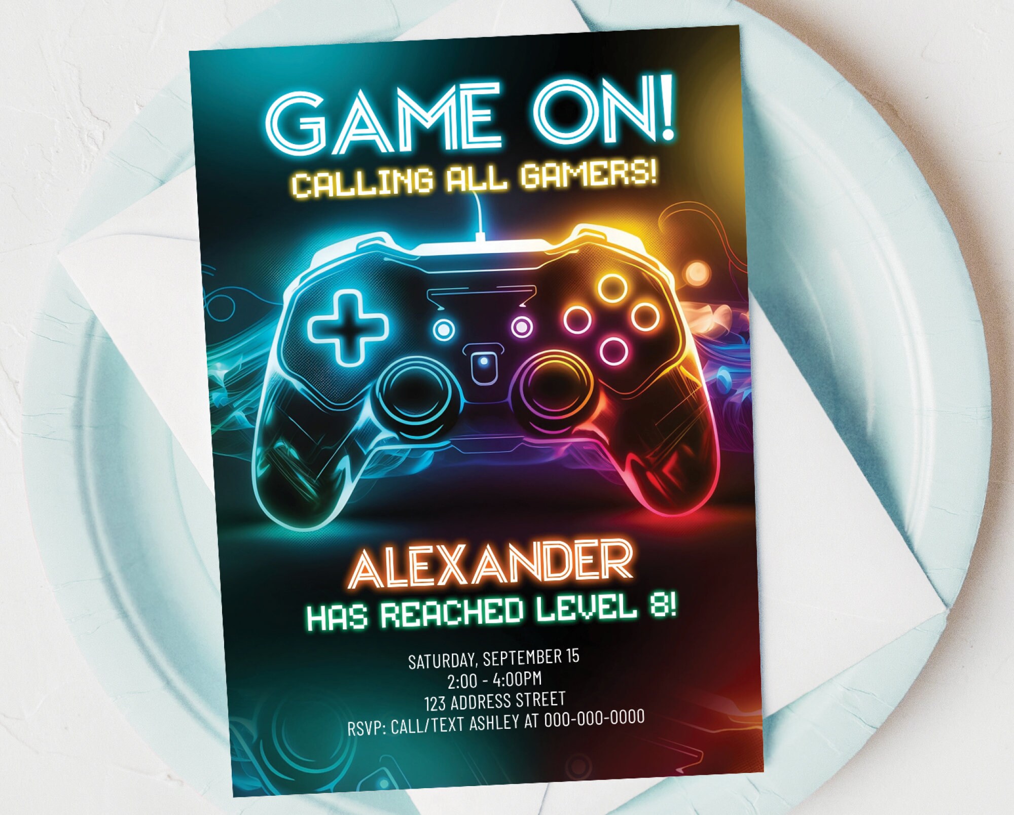 Video Game Birthday Invitation | Birthday Invitation | Gamer Invitation ...
