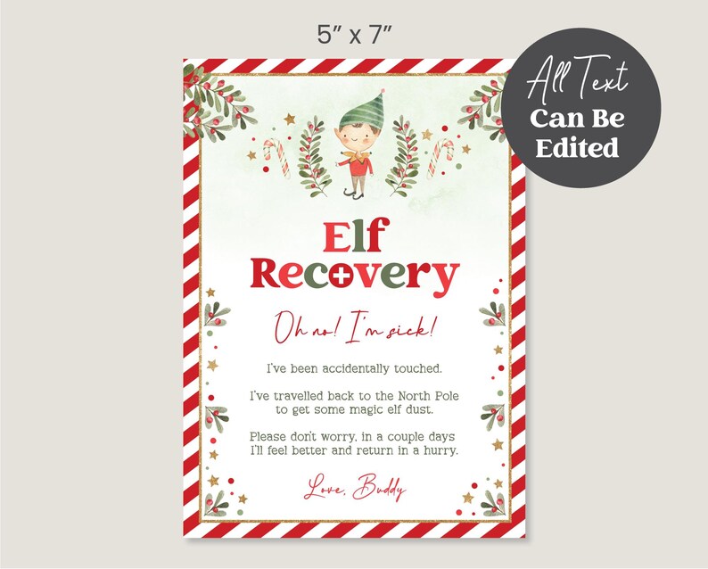 Elf Recovery Letter | Elf Lost Magic Letter | Elf Accidently Touched ...