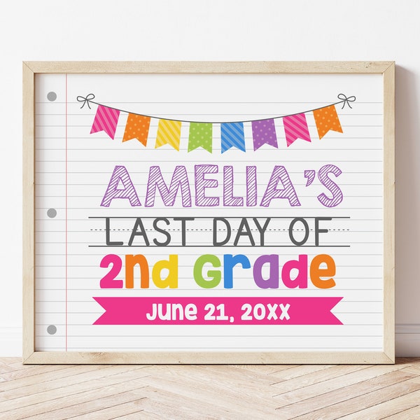 Last Day of School Sign Printable - Etsy