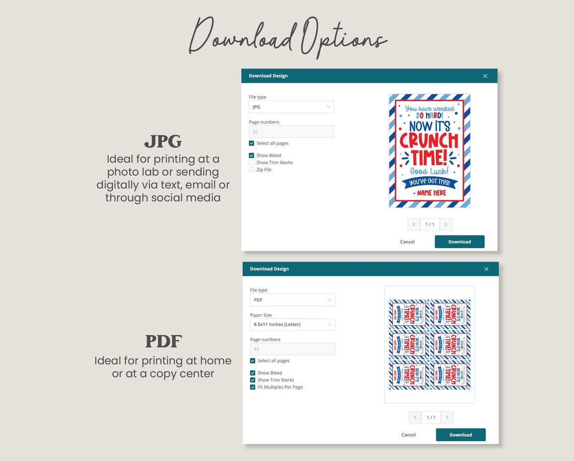 Crunch Time Tag | Good Luck Tag | Test Taking Tag | Encouragement ...