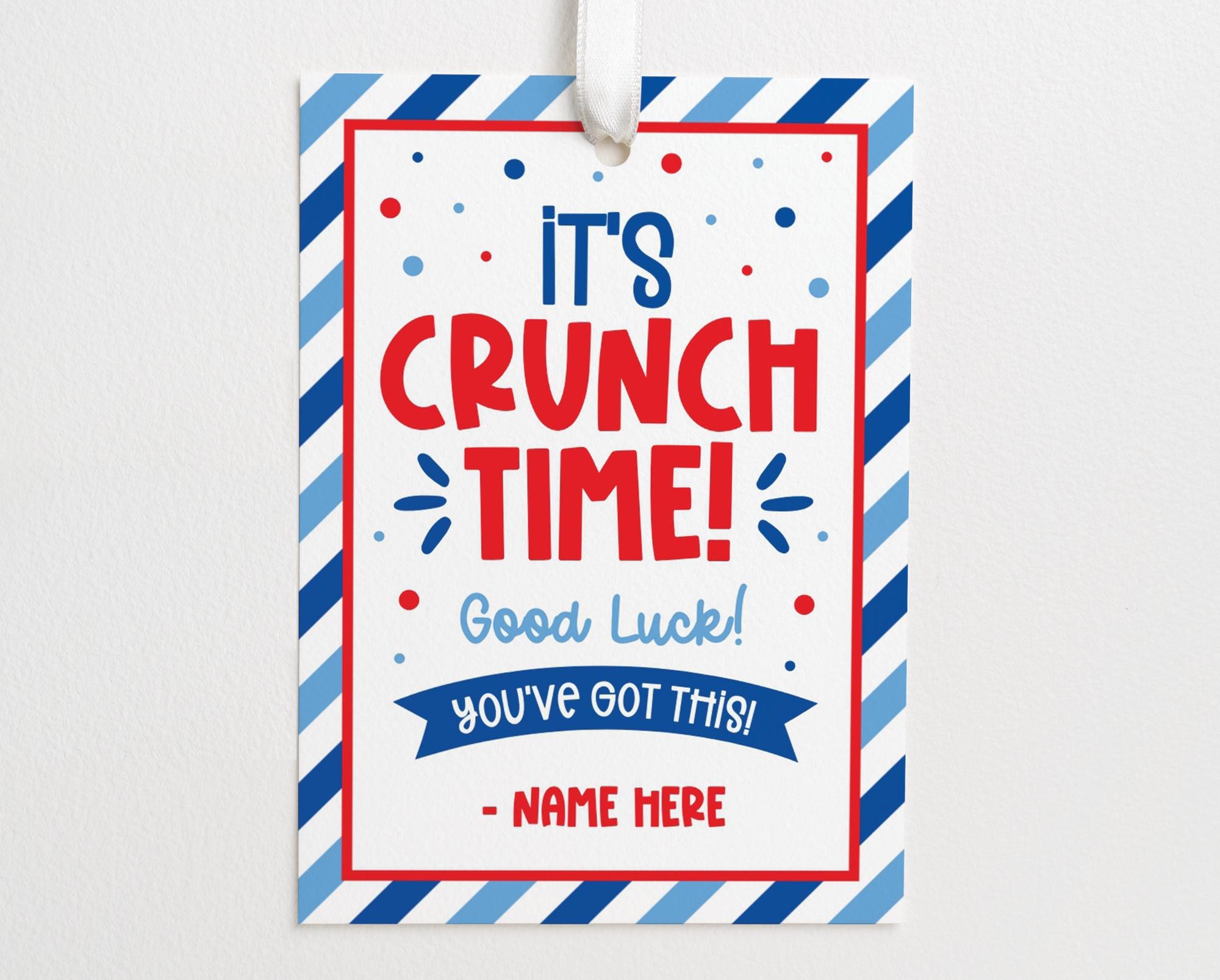 Crunch Time Tag | Good Luck Tag | Test Taking Tag | Encouragement ...