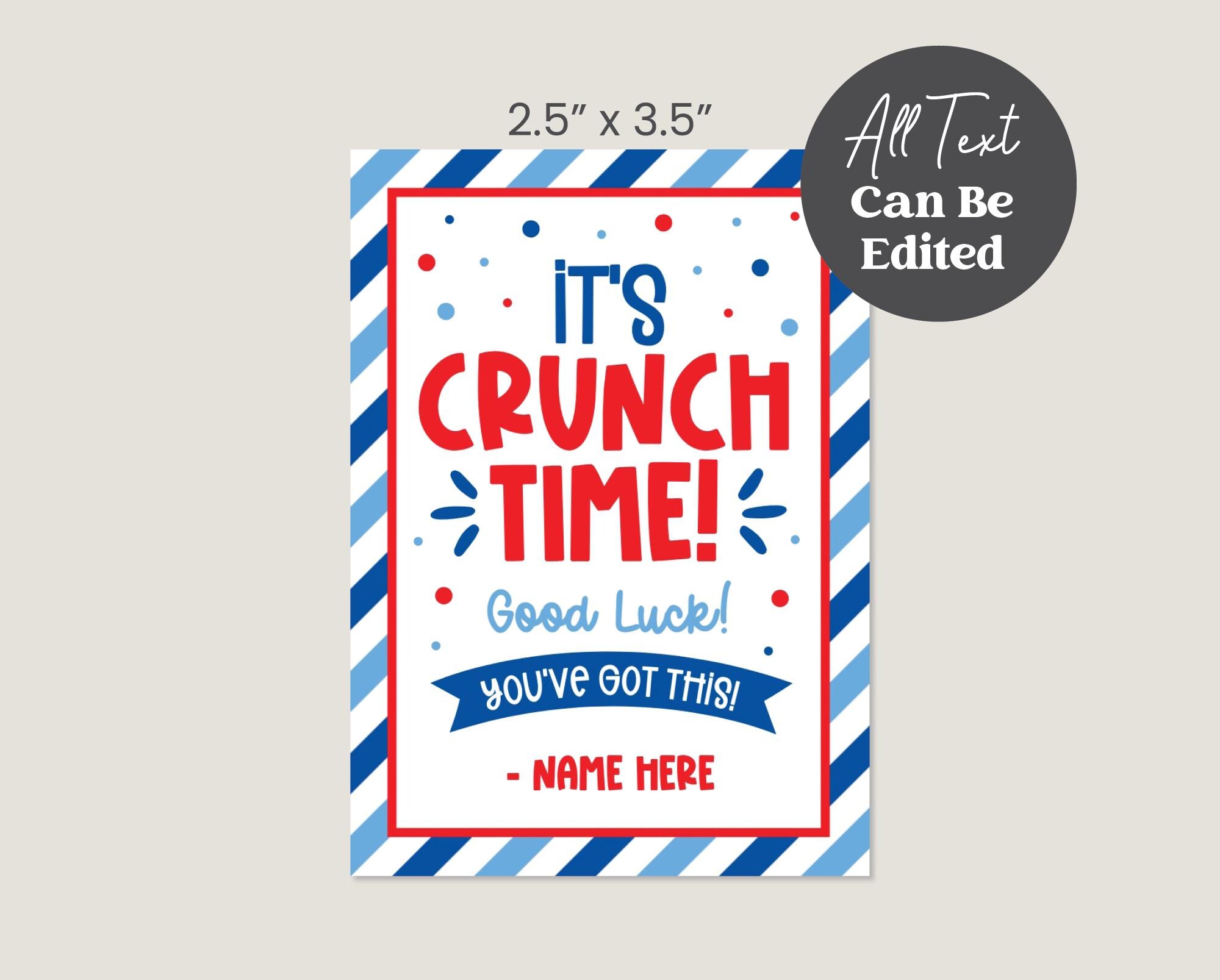 Crunch Time Tag | Good Luck Tag | Test Taking Tag | Encouragement ...