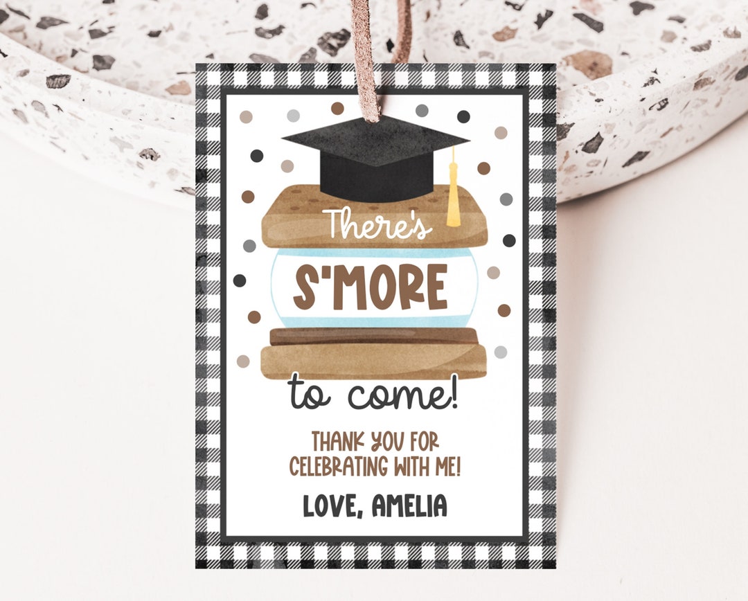 Graduation S'mores Thank You Tag Graduation Thank You Tag Smores Favor ...
