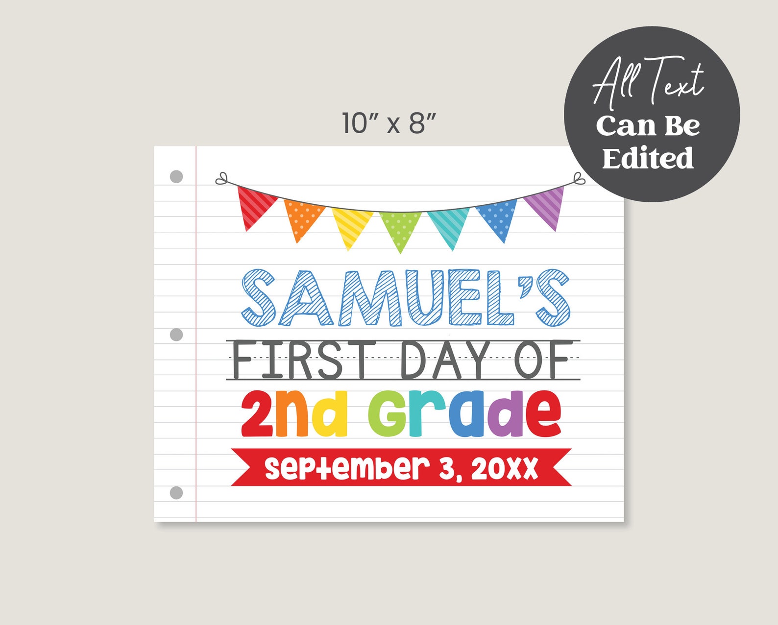 First Day of School Sign | School Sign Template | Printable School Sign ...