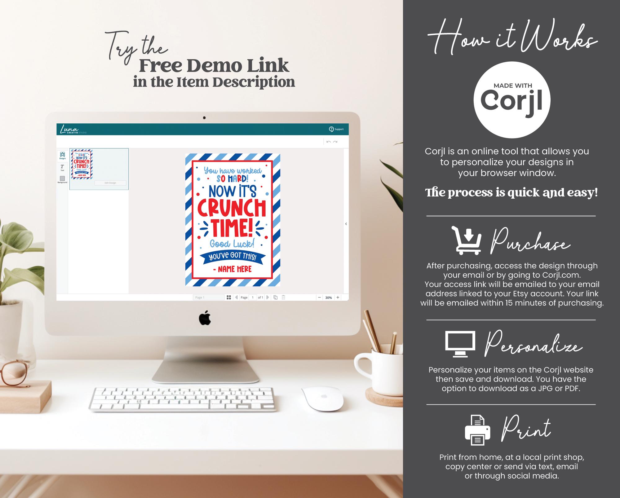 Crunch Time Tag | Good Luck Tag | Test Taking Tag | Encouragement ...