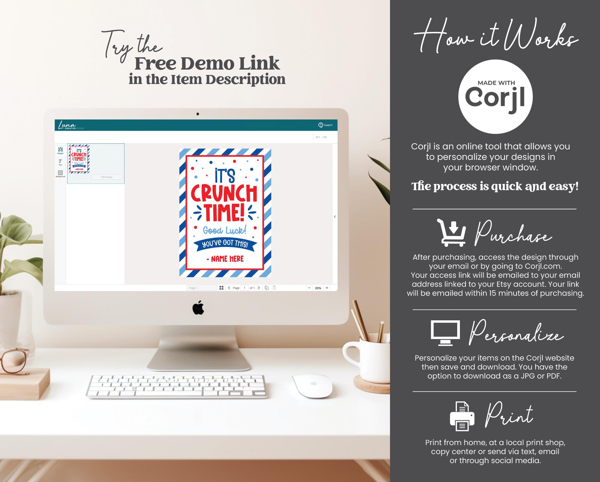 Crunch Time Tag | Good Luck Tag | Test Taking Tag | Encouragement ...