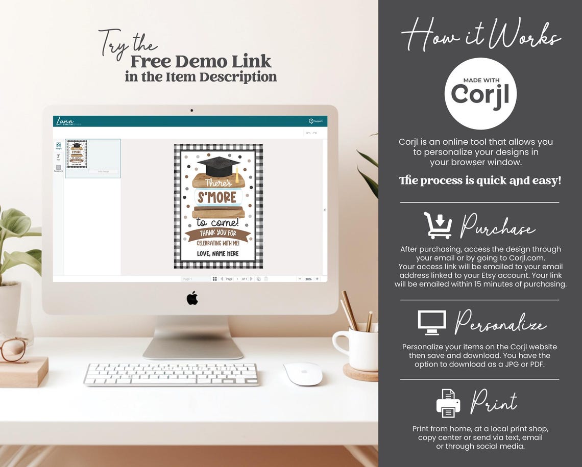 Graduation S'mores Thank You Tag | Graduation Thank You Tag | Smores ...