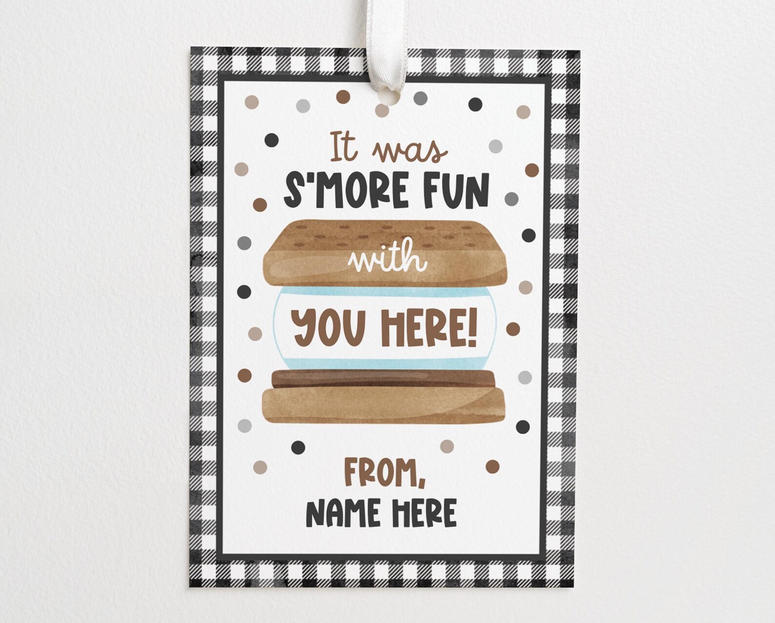 Smores Tag | Thank You Tag | Smore Birthday Favor | S'mores Party Favor ...