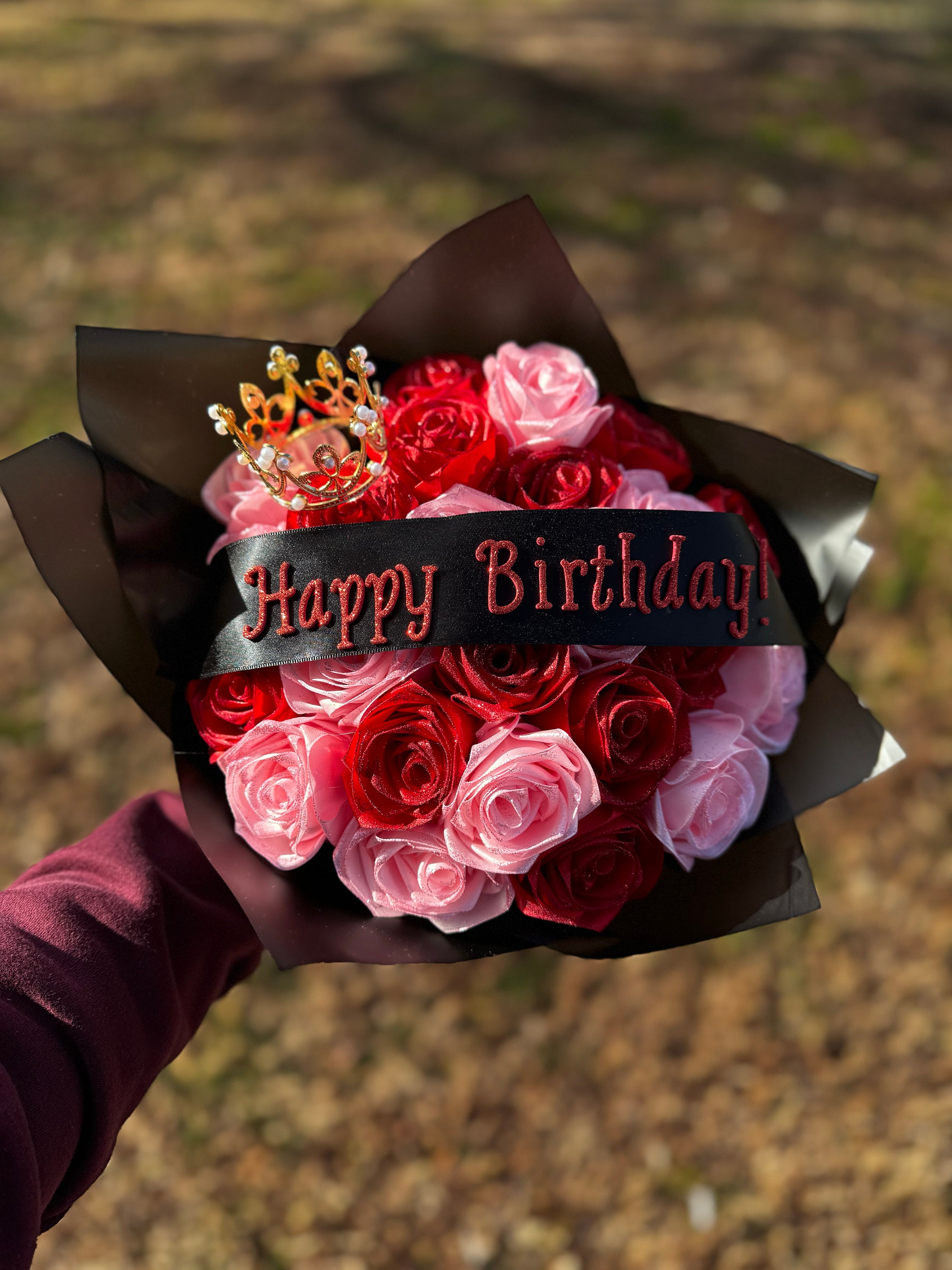 Ribbon/eternal Roses Bouquets - Etsy