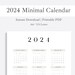 2024 Minimalist Calendar | Printable 2024 Calendar | Simple Aesthetic ...