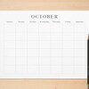 Blank Monthly Calendar | Undated Sunday Start Calendar | Simple Minimal ...