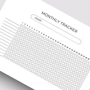 Monthly Habit, Goal, Task Tracker | Habit Tracker Printable | Instant Download PDF | Habit ...