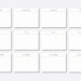 Blank Monthly Calendar | Undated Sunday Start Calendar | Simple Minimal ...